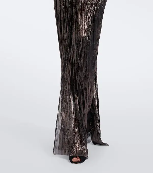 MARIA LUCIA HOHAN Nadira Silk Bustier Gown - Grey