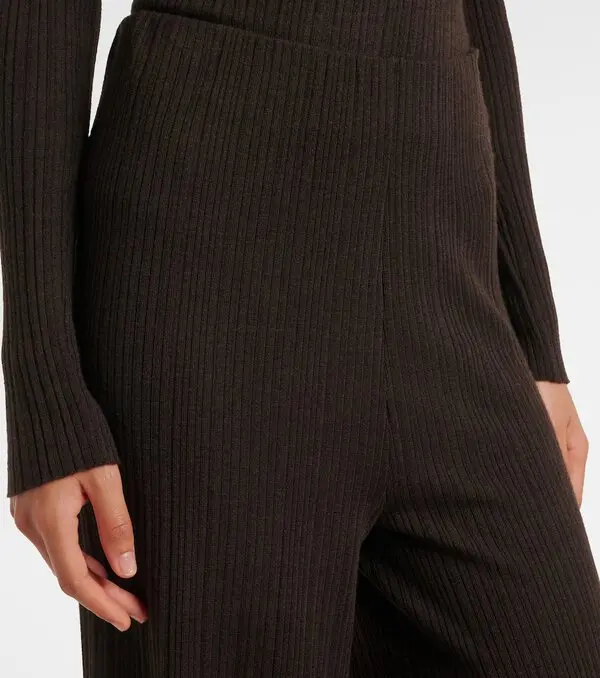 Agnona Cashmere, Wool, And Silk Wide-leg Pants
