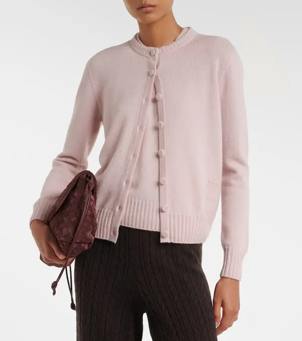 Agnona Cashmere Cardigan With Ribbed Trim