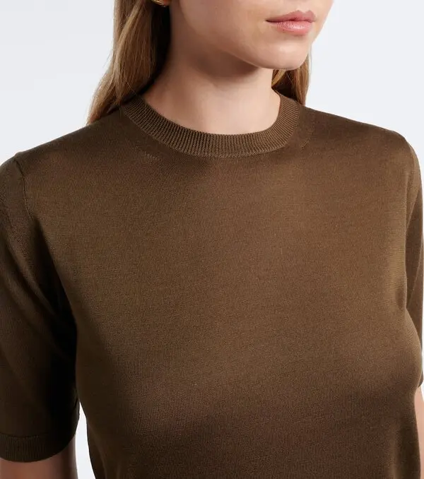 Max Mara Silk And Cashmere Top - Green