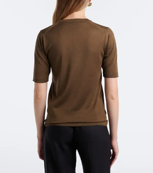 Max Mara Silk And Cashmere Top - Green