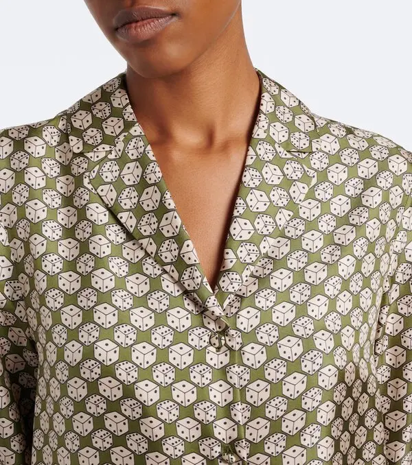 Max Mara Printed Silk Twill Shirt