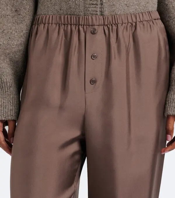 RÓHE Silk Satin Wide-leg Pants