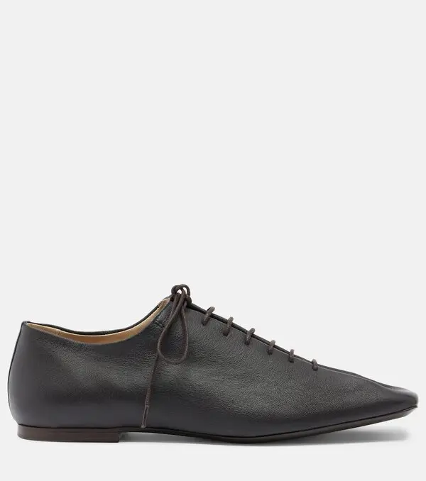 LEMAIRE Souris Leather Derby Shoes - Brown