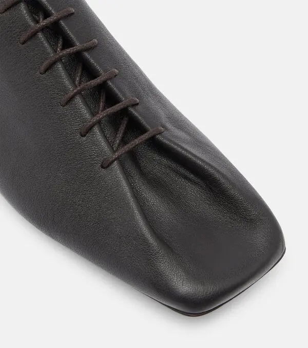 LEMAIRE Souris Leather Derby Shoes - Brown