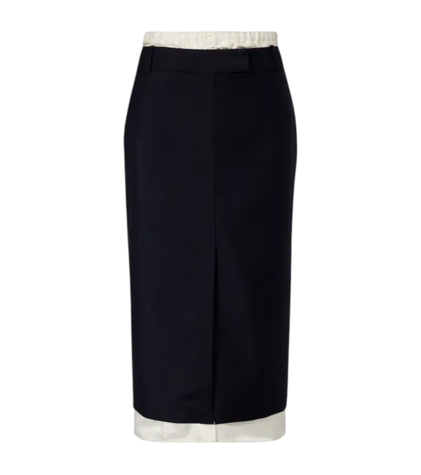 RÓHE Wool And Mohair Midi Skirt - Blue
