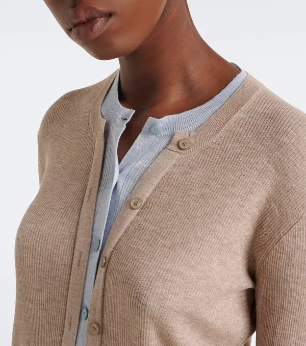 Acne Studios Layered Silk And Wool Cardigan