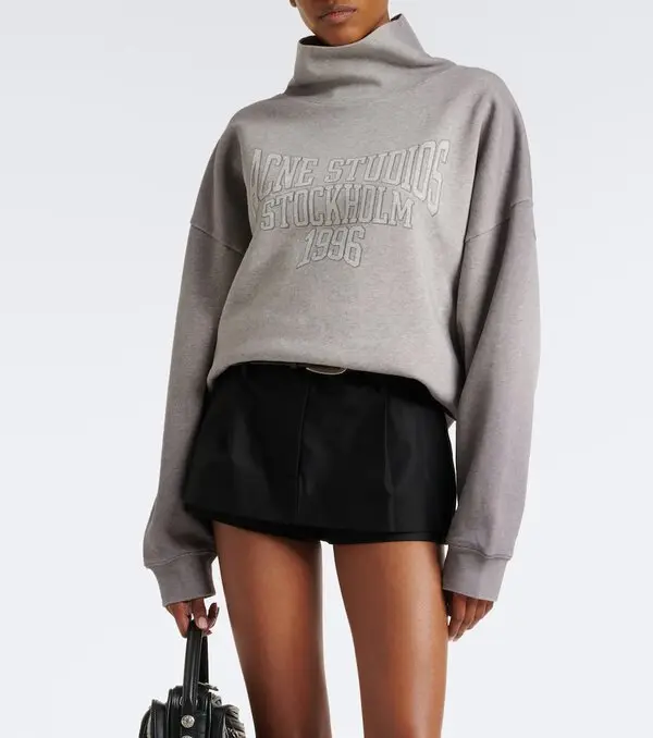 Acne Studios Logo Cotton Fleece Sweatshirt