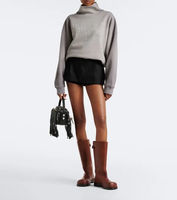 Acne Studios Logo Cotton Fleece Sweatshirt