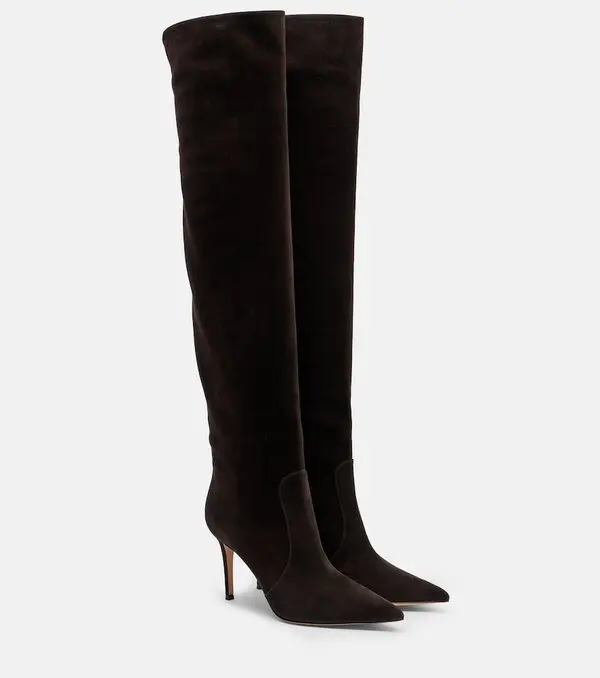 GIANVITO ROSSI Suede Knee-high Boots - Brown