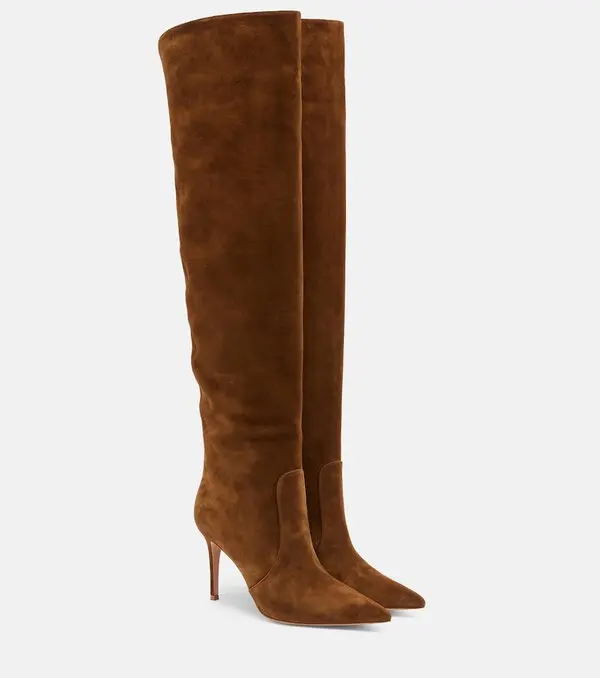GIANVITO ROSSI Suede Knee-high Boots - Brown