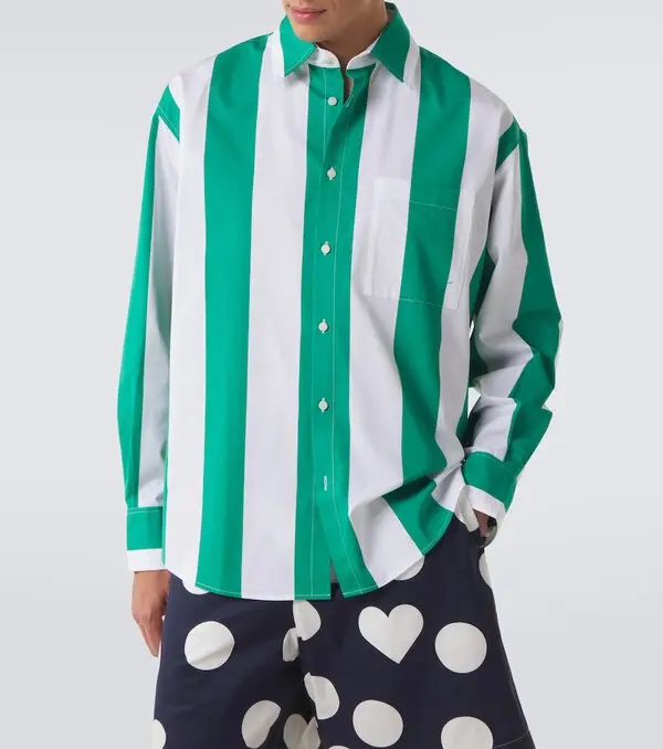 Jacquemus Camargue Striped Cotton Poplin Shirt