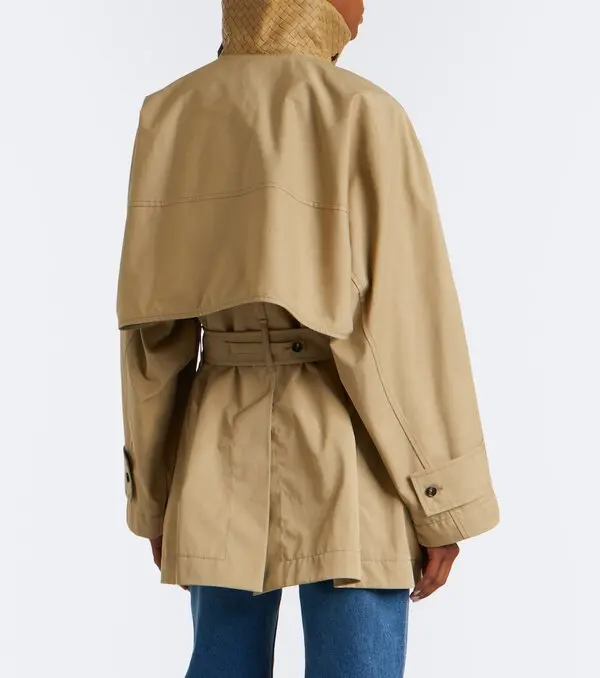 Bottega Veneta Cotton Trench Coat - Brown