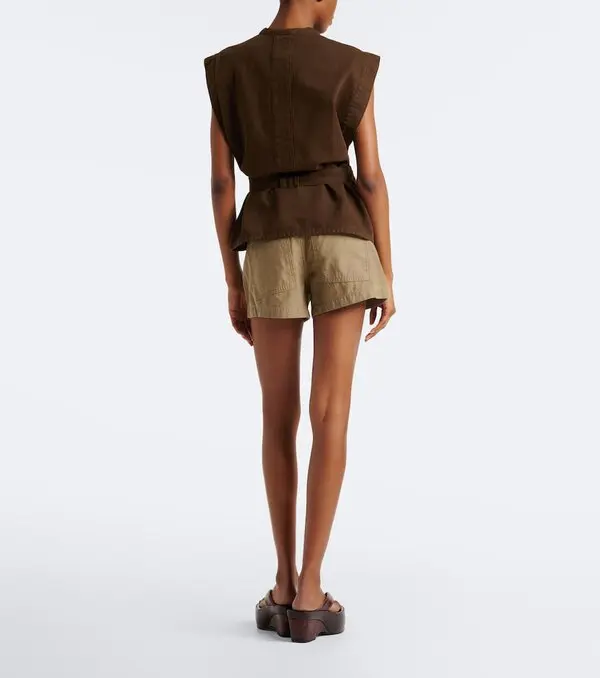 Citizens Of Humanity Marcella Cotton Twill Shorts - Green