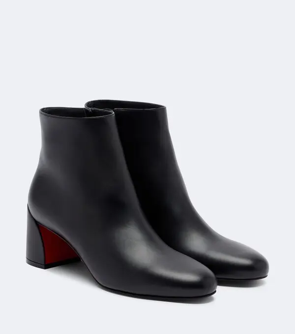 CHRISTIAN LOUBOUTIN Jane Leather Ankle Boots - Black