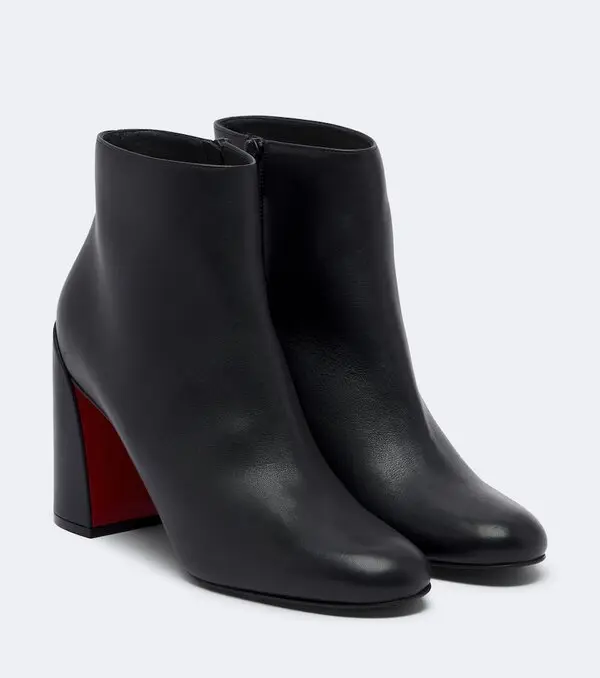 CHRISTIAN LOUBOUTIN Jane Leather Ankle Boots - Black