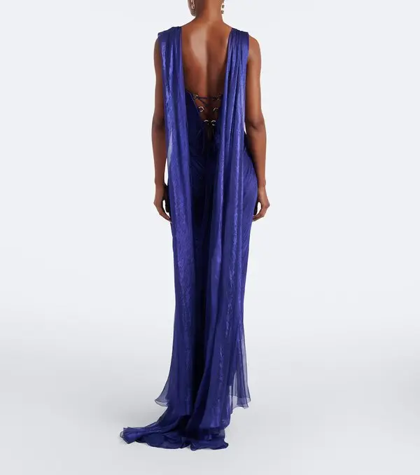 MARIA LUCIA HOHAN Salima Silk Bustier Gown