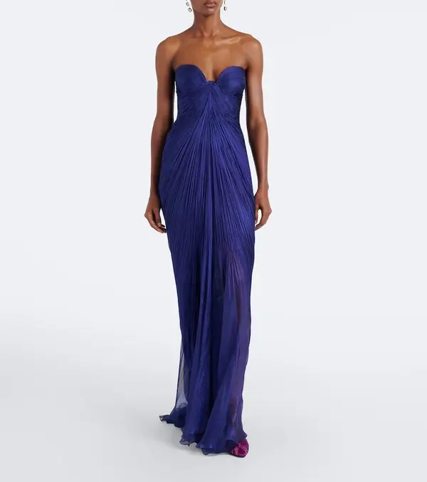 MARIA LUCIA HOHAN Salima Silk Bustier Gown