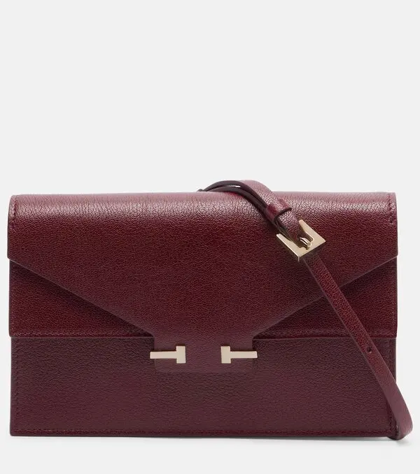 TOM FORD Aube Mini Leather Crossbody Bag - Red