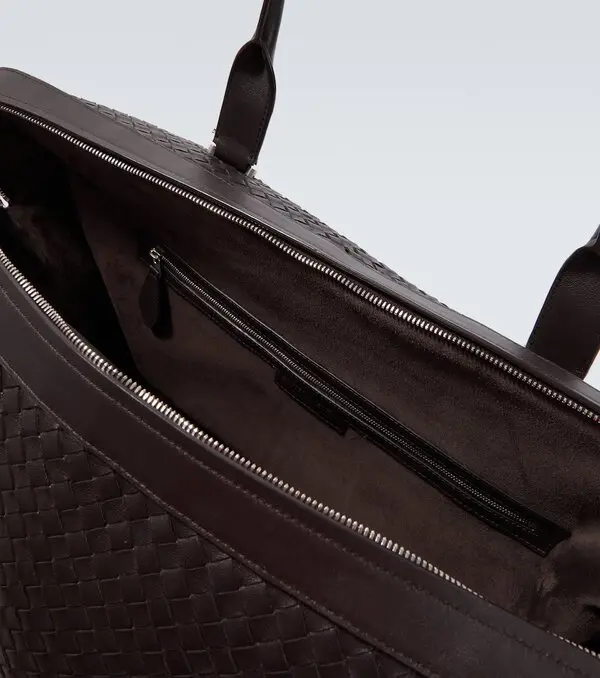 Bottega Veneta Vaporetto Intrecciato Leather Duffel Bag