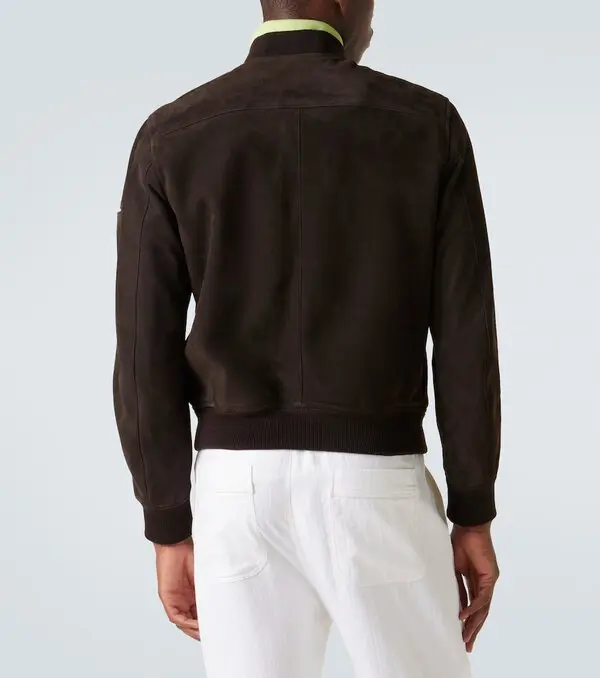 TOM FORD Suede Bomber Jacket - Brown