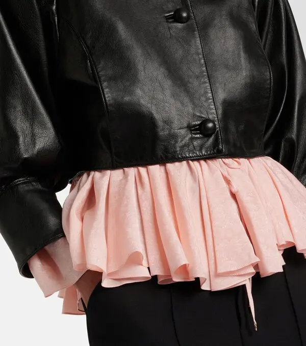 Chloé Cropped Leather Jacket With Belt