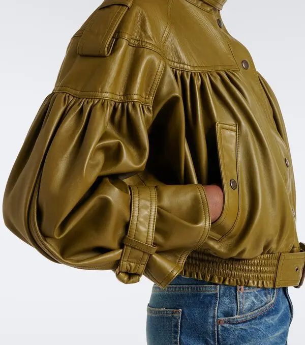 Chloé Cropped Leather Jacket With Belt