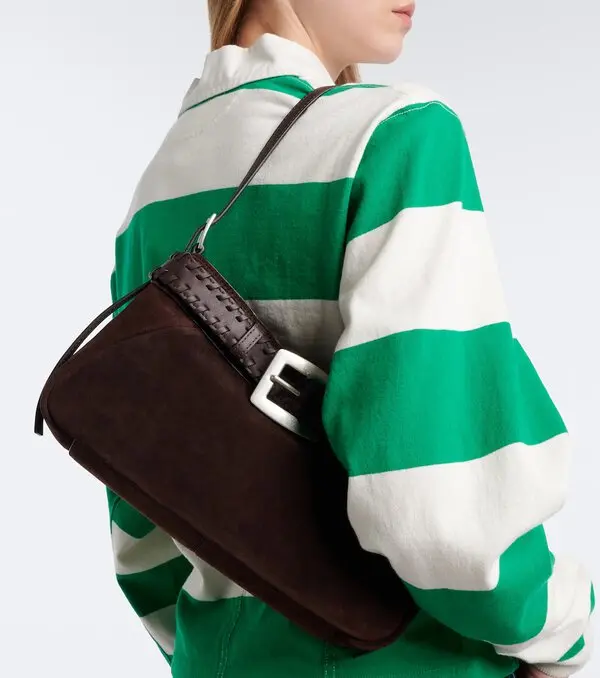 Staud Brooklyn Small Suede Shoulder Bag
