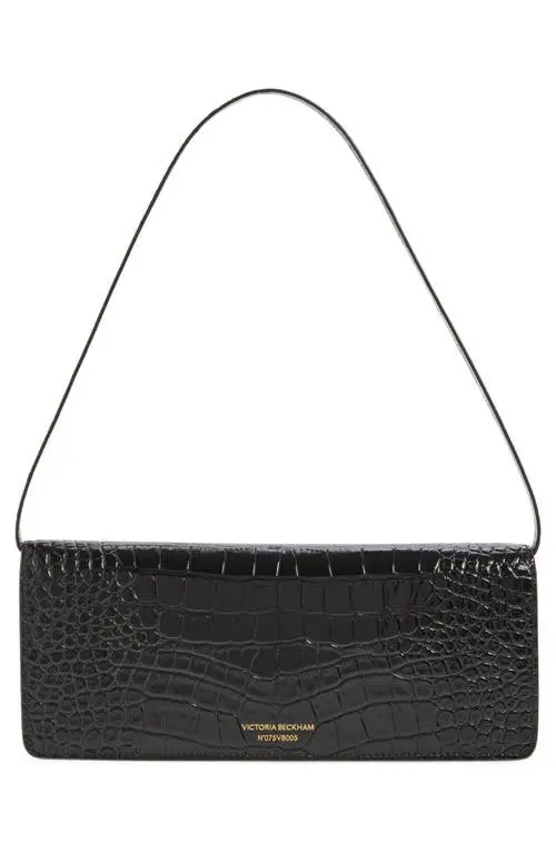 Victoria Beckham Dorian Embossed Leather Clutch - Black