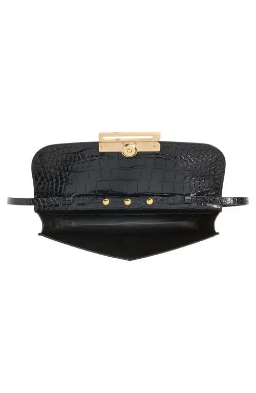 Victoria Beckham Dorian Embossed Leather Clutch - Black