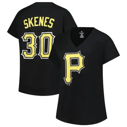Profile Paul Skenes Pittsburgh Pirates Name & Number V-neck T-shirt - Black
