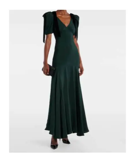 RODARTE Silk Cocktail Dress With Velvet Bow Detail - Black