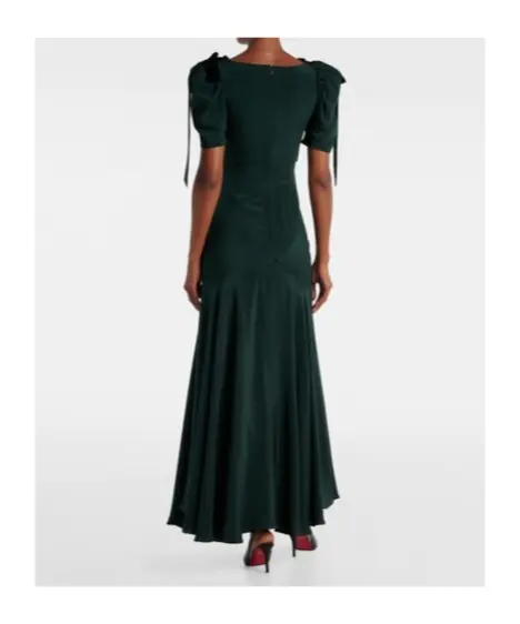 RODARTE Silk Cocktail Dress With Velvet Bow Detail - Black