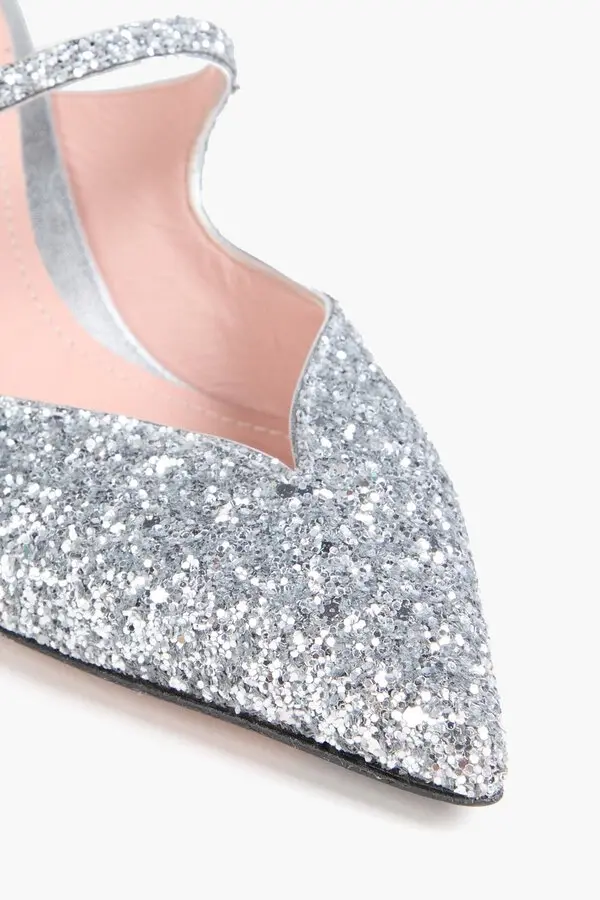 Zimmermann Glittered Metallic Leather Mules