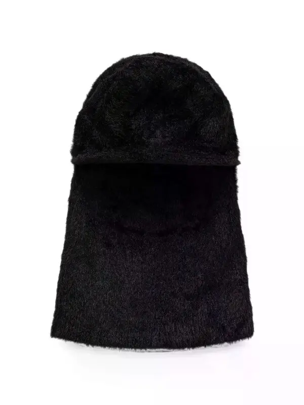 KANGOL Balaclava Hat With Faux Fur Peak - Black