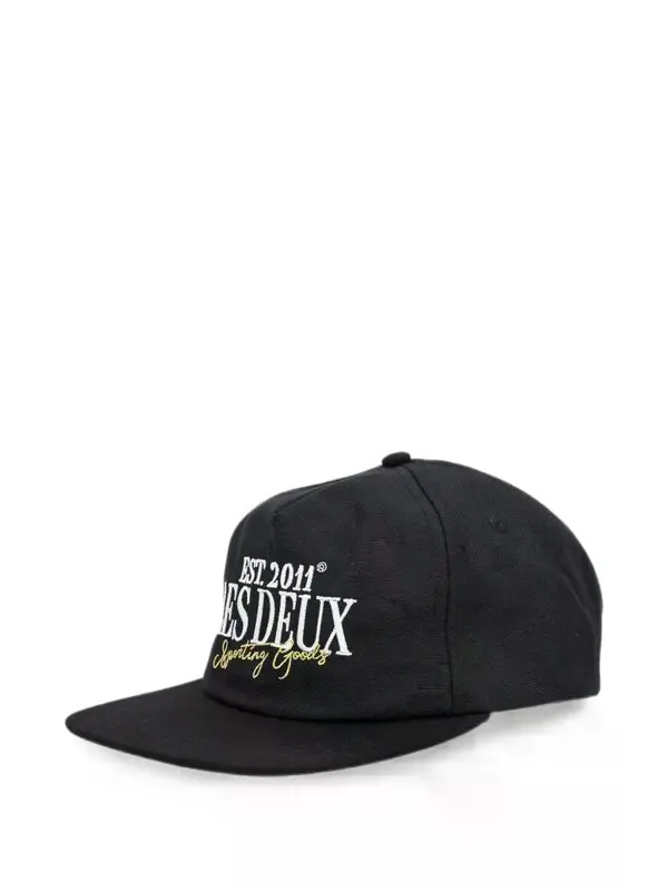 LES DEUX Embroidered Baseball Cap - Black