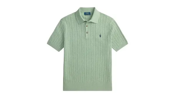 Polo Ralph Lauren Shortsleeve Custom Slim Stretch Mesh W/ 3button Placket Polo - Light Green