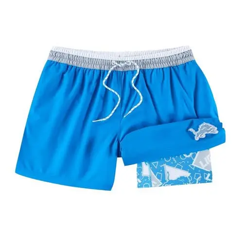 CHUBBIES Detroit Lions The Secret Lined Swim Trunks - Blue