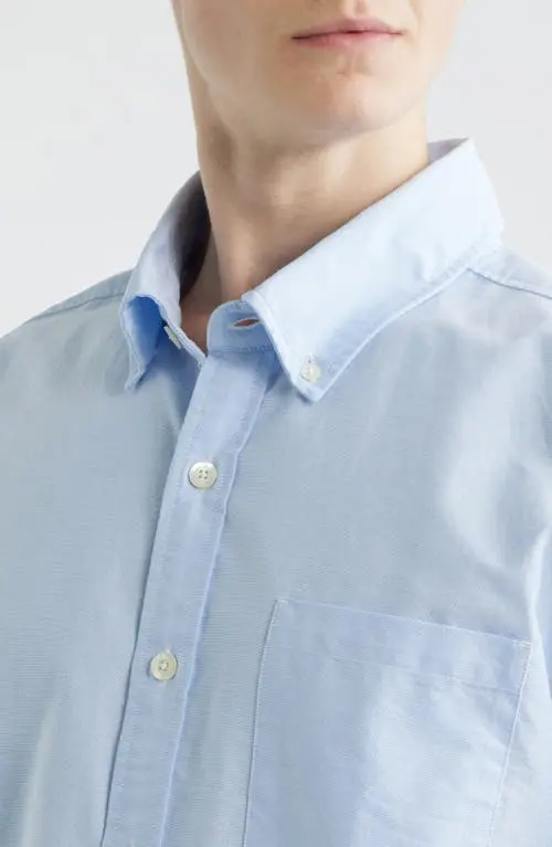 CORRIDOR Light Blue Cotton Button-down Oxford Shirt