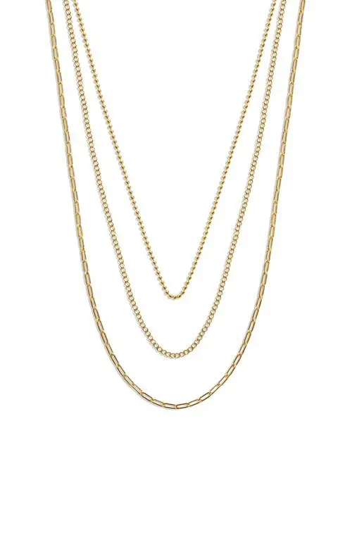 Argento Vivo Triple Row Layered Chain Necklace