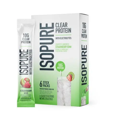 ISOPURE Protein Water Stickpacks Strawberry Kiwi - None