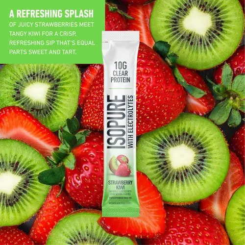 ISOPURE Protein Water Stickpacks Strawberry Kiwi