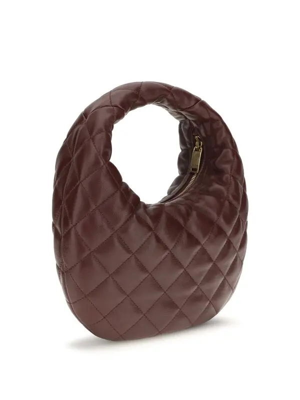 Saint Laurent Quilted Nappa Handbag - Brown