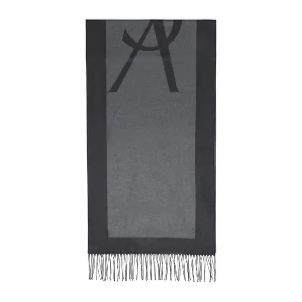 Saint Laurent Silk Scarf - Gray