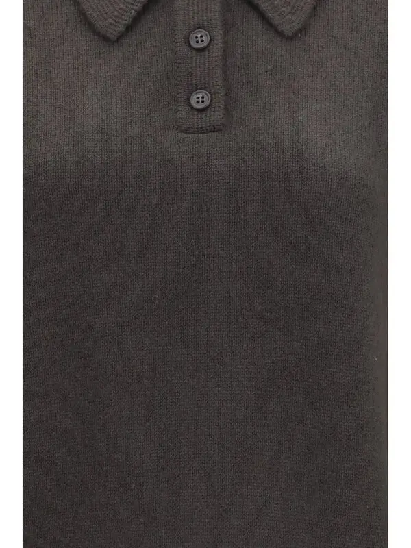 LISA YANG Cashmere Polo Sweater - Brown