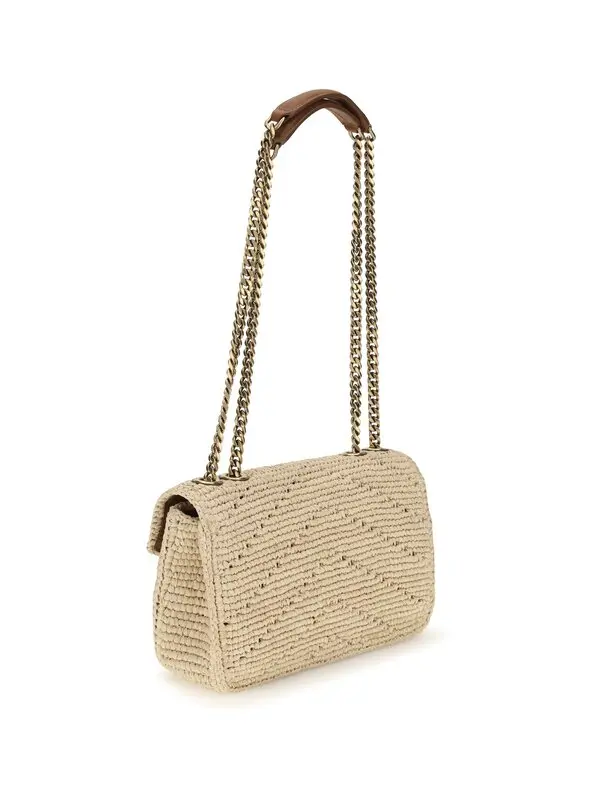 Saint Laurent Small Raffia Loulou Shoulder Bag