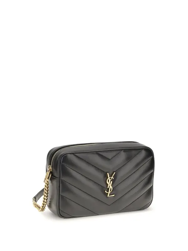 Saint Laurent Loulou Matelassé Leather Camera Bag - Black