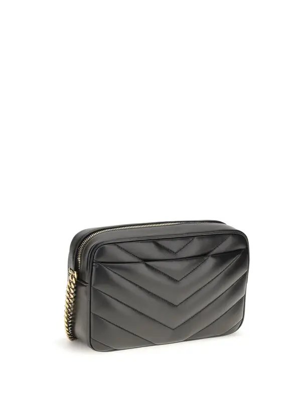 Saint Laurent Loulou Matelassé Leather Camera Bag - Black