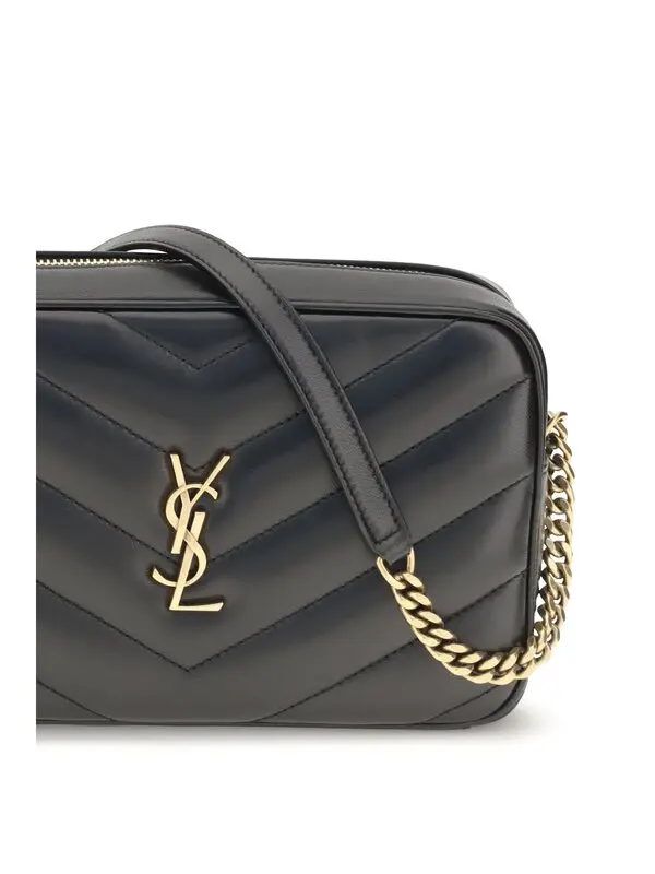 Saint Laurent Loulou Matelassé Leather Camera Bag - Black