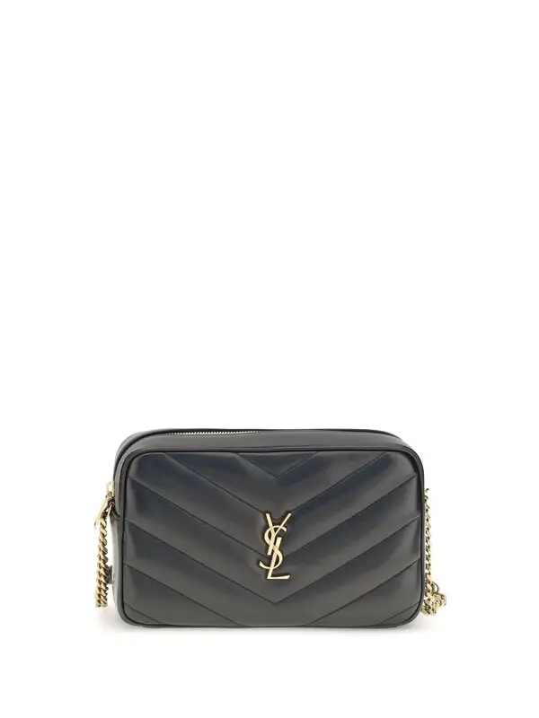 Saint Laurent Loulou Matelassé Leather Camera Bag - Black
